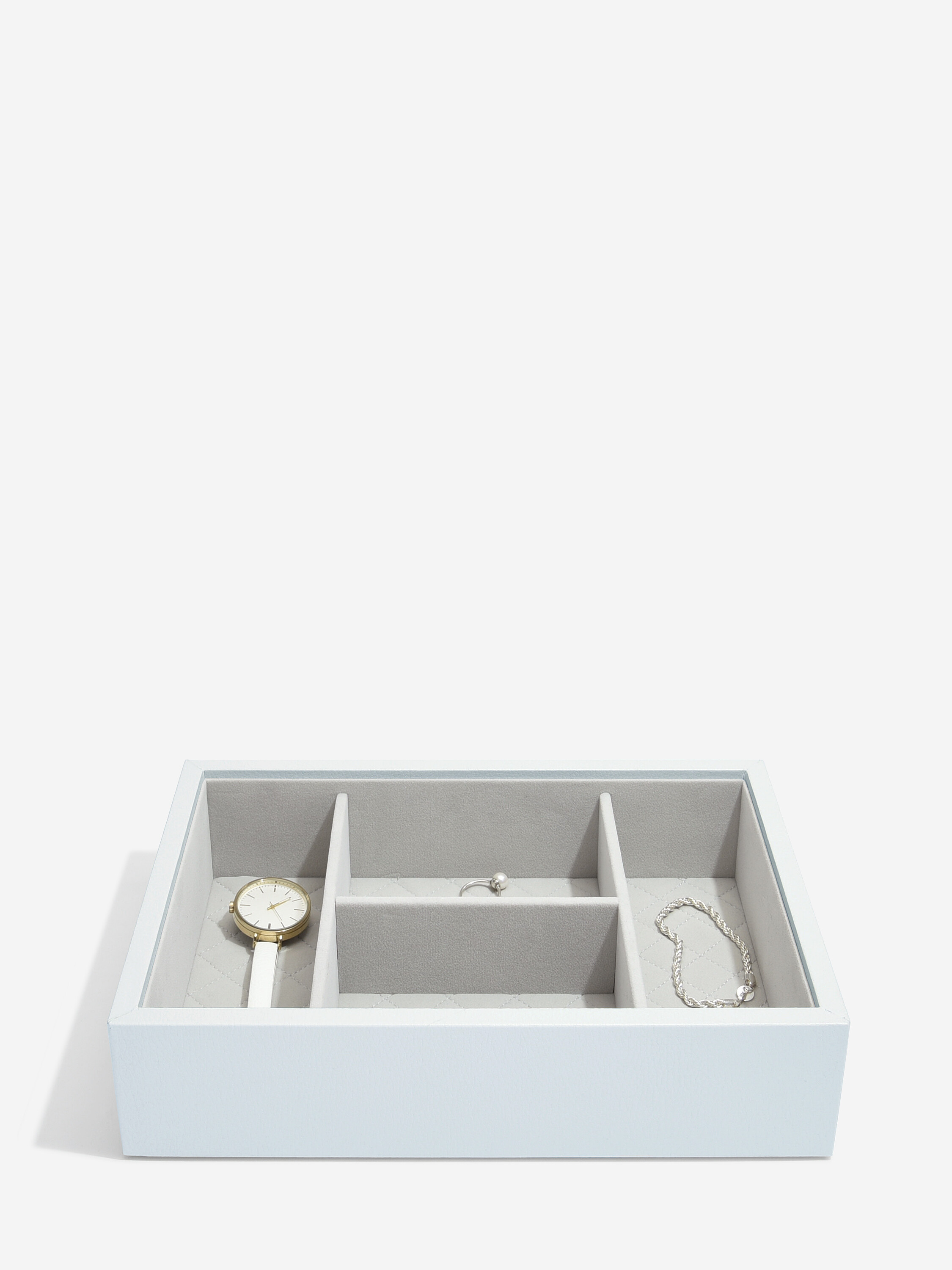 Blue Leather Watch/Accessories Layer Stackers