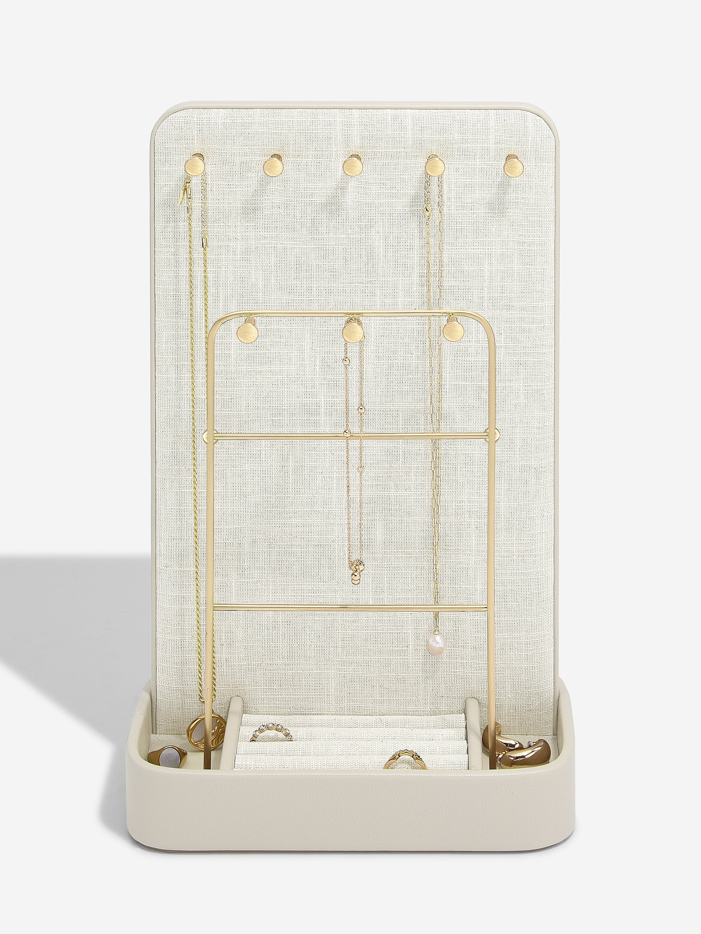 Oatmeal & Linen All-In-One Jewellery Stand New In Stackers