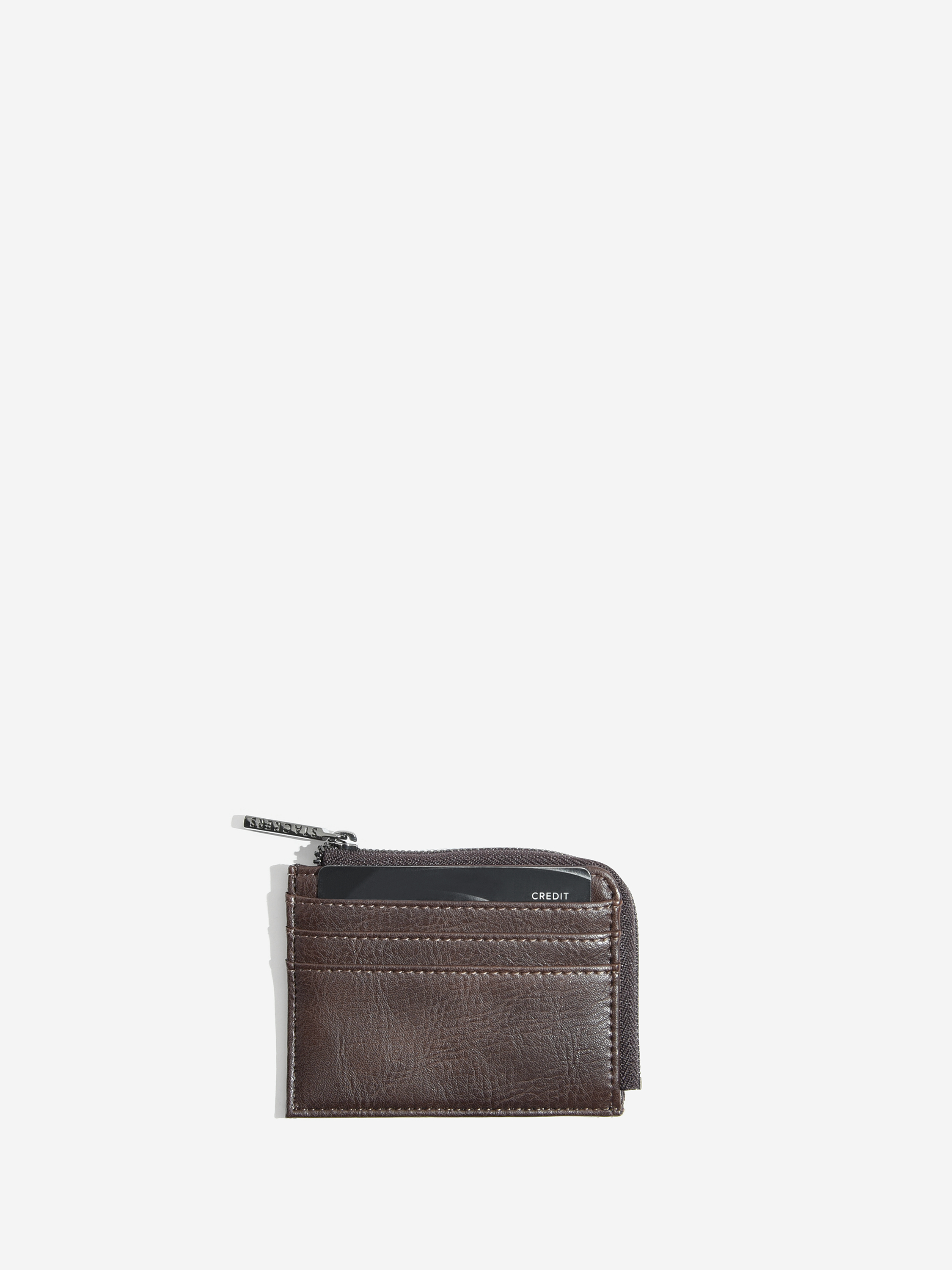 Brown Small Zipped ID Case Stackers
