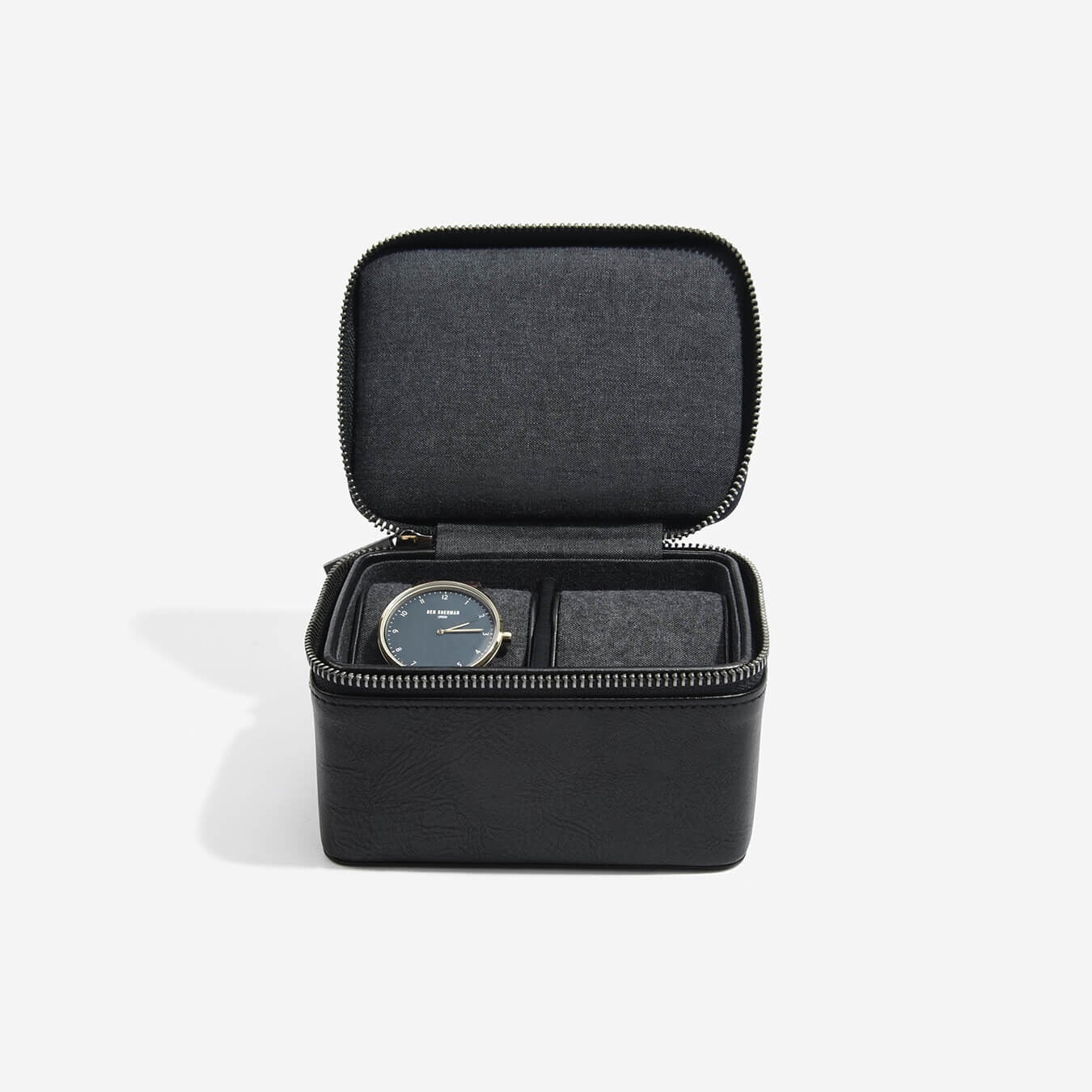 Black Large Zipped Watch Box Stackers